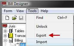 Import/Export Bill Formats