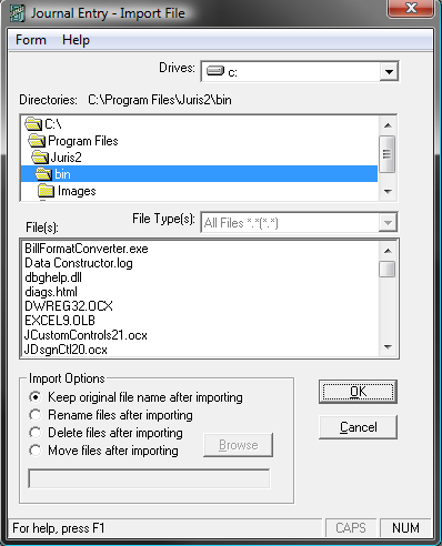 Import Journal Entries