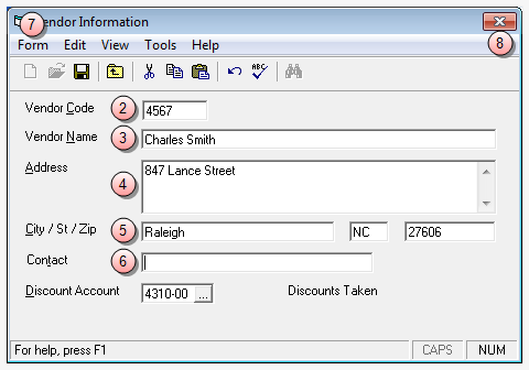 Create a new vendor in Quick Checks