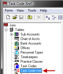 Create a New Task Code Xrefs