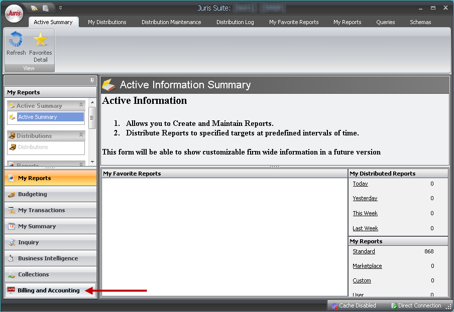 Billing and Accounting